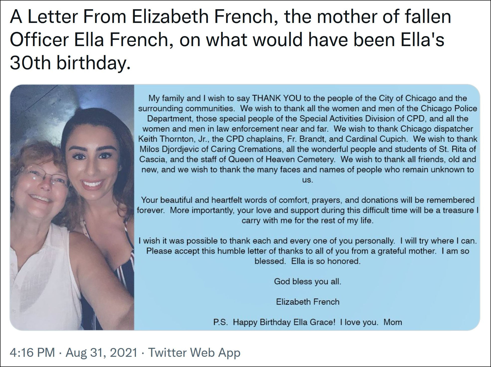 Defiling the Memory of Slain Police Officer Ella French - Secure 1776